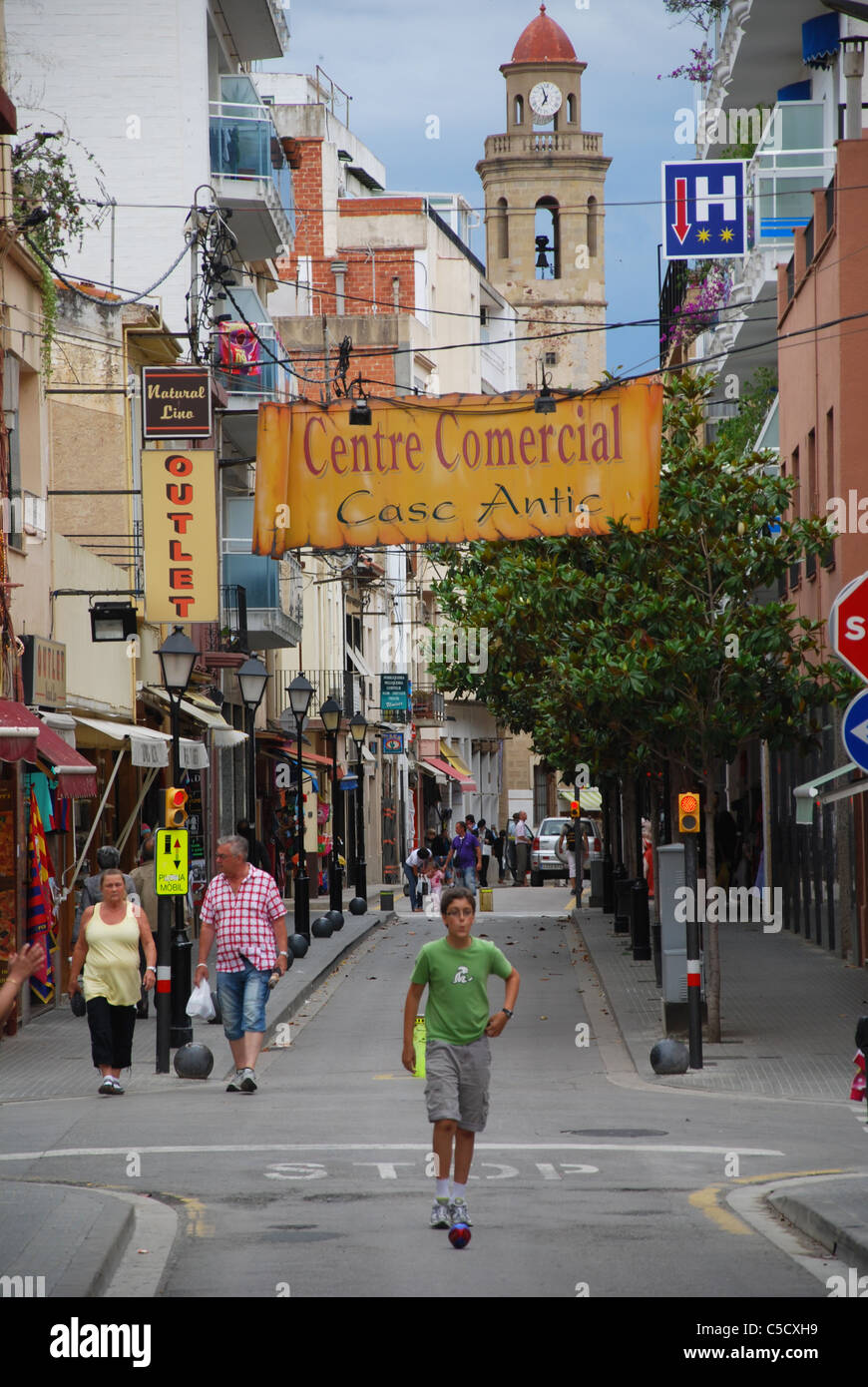 Calella shopping precinct Barcelona Spain Stock Photo - Alamy