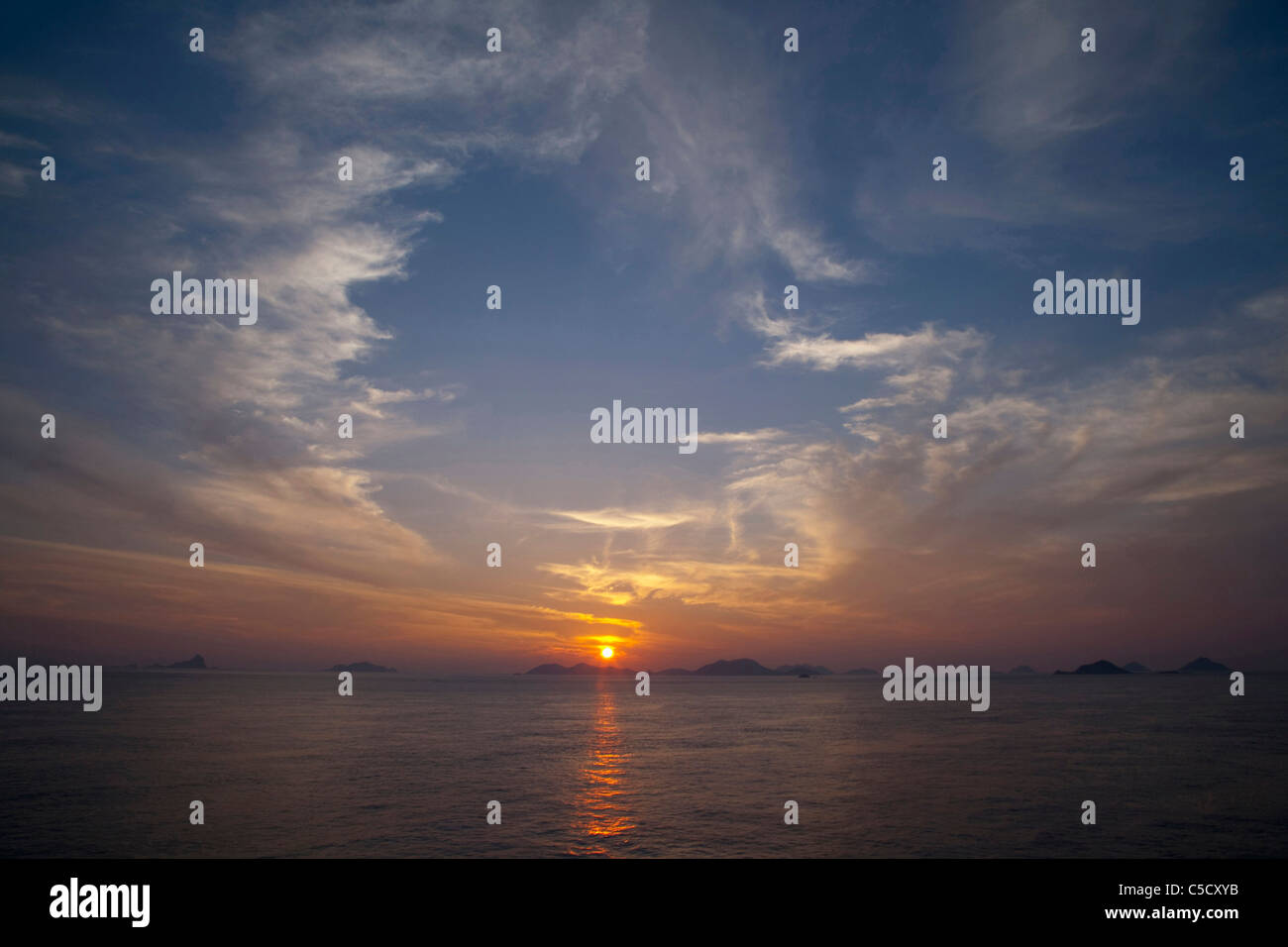 scenery of sunset glow Stock Photo - Alamy