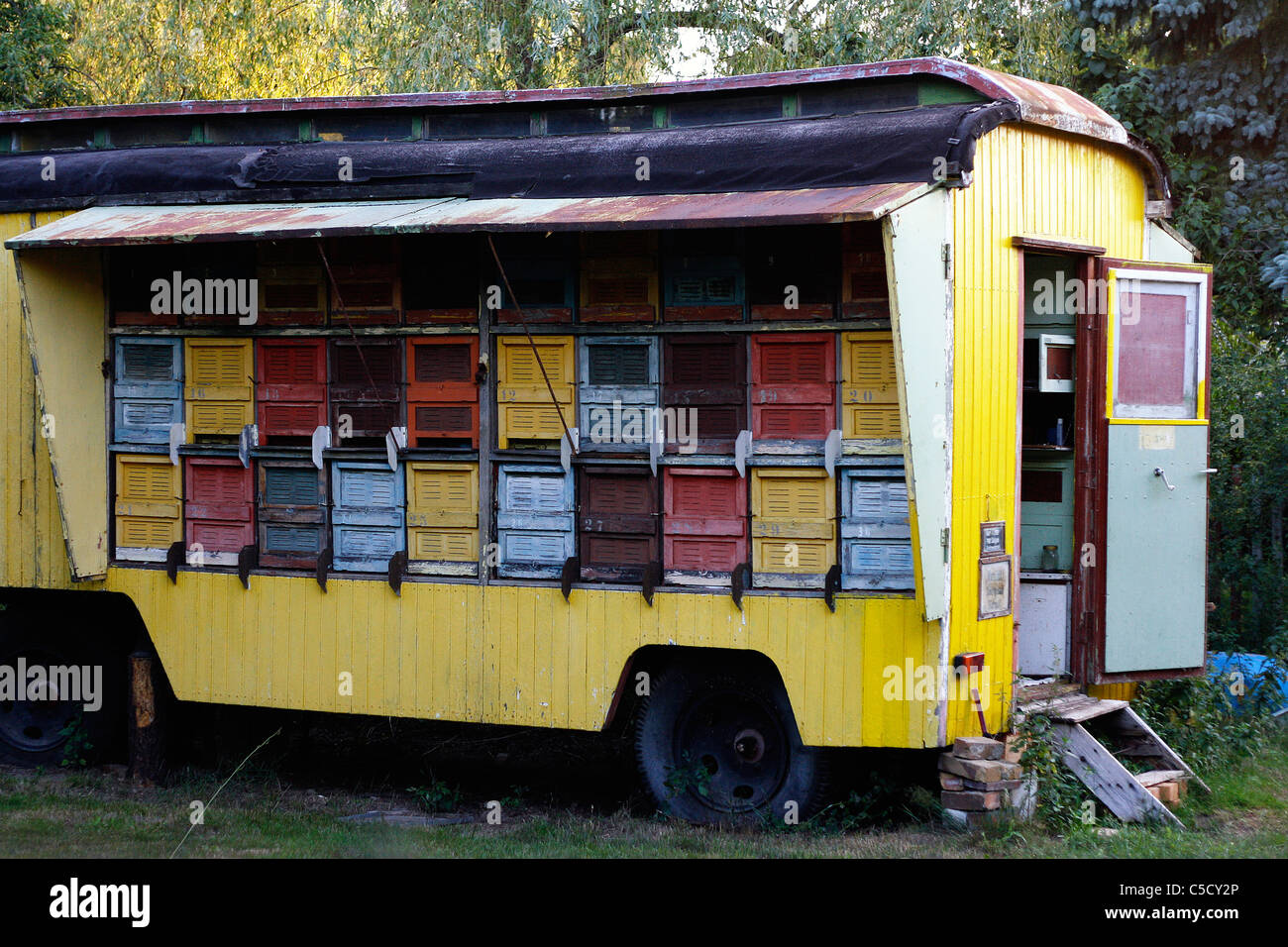 An old driving apiary Stock Photo - Alamy