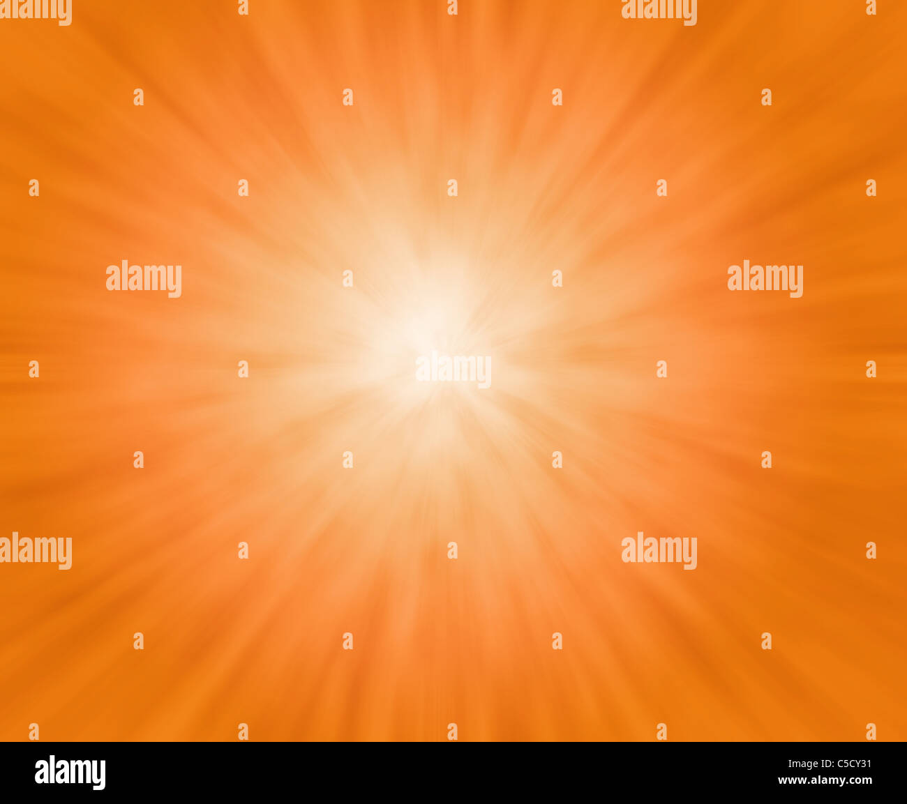 illustrated orange light burst Stock Photo - Alamy