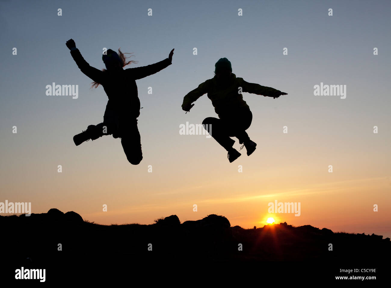 Silhouette against sunrise hi-res stock photography and images - Alamy