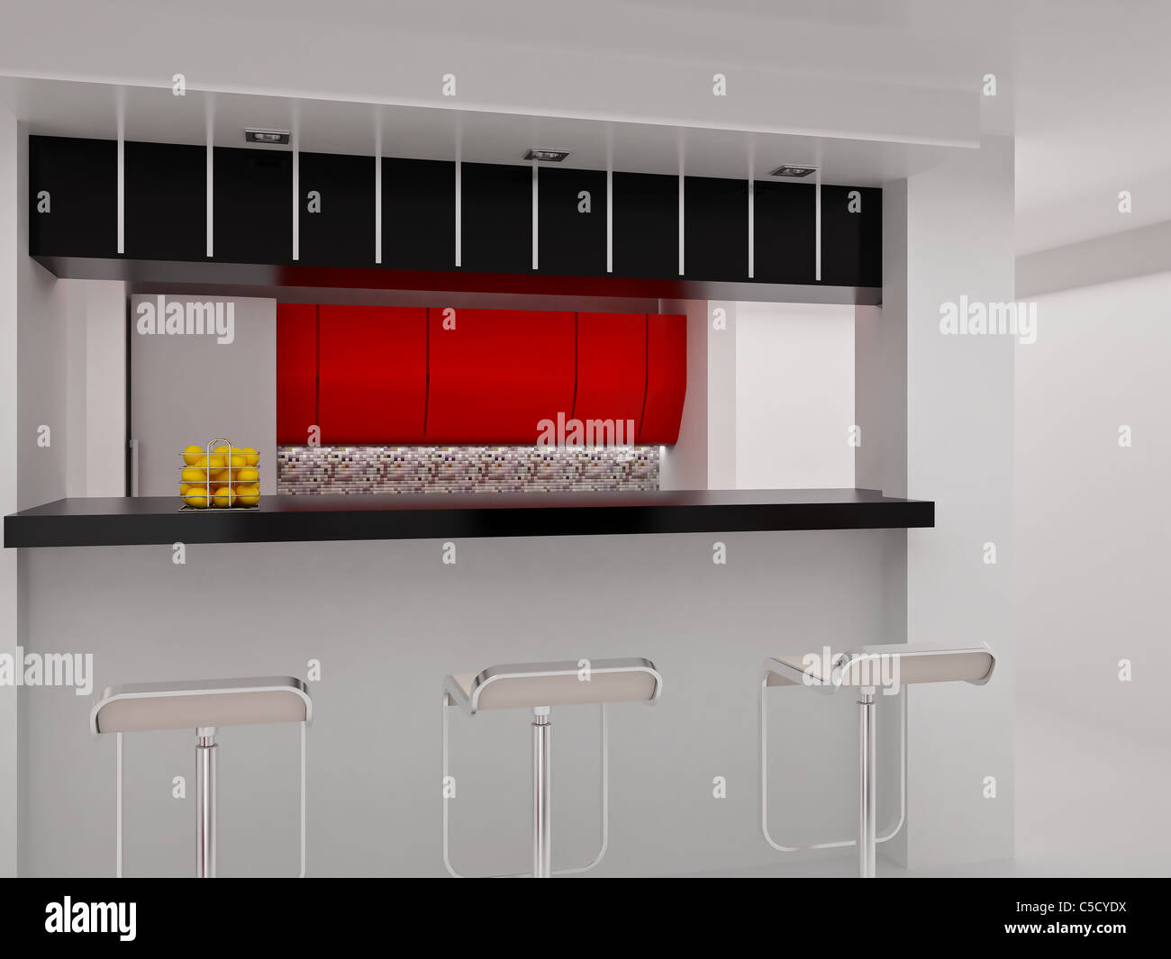Interior of the modern room. High resolution image. 3d rendered ...