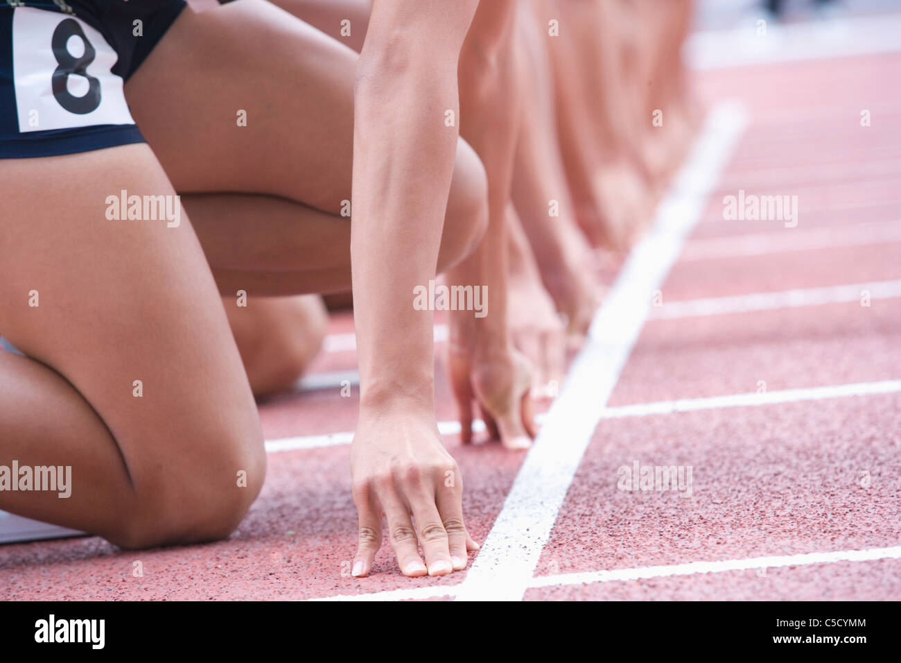 line up at start line Stock Photo - Alamy