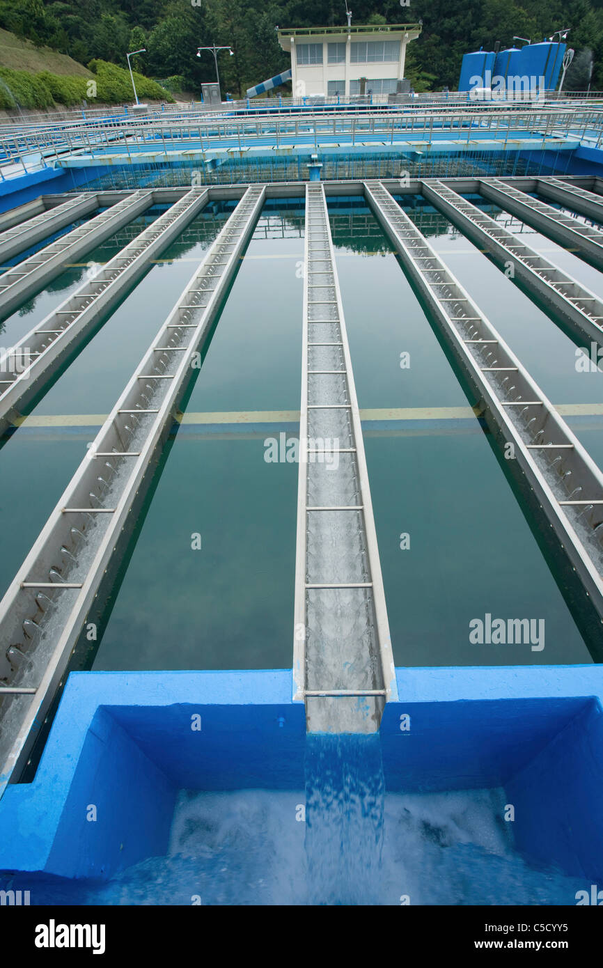 scenery of water treatment plant Stock Photo - Alamy