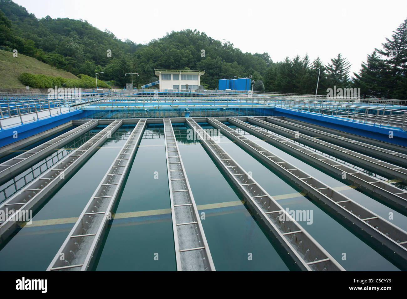 scenery of water treatment plant Stock Photo - Alamy
