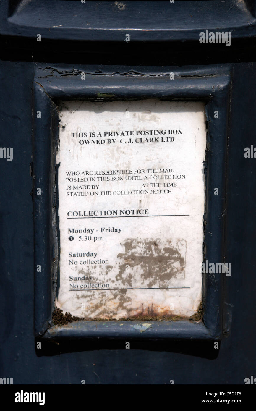 Details on a Grey painted Private Mail box owned by Clarks Shoes in ...