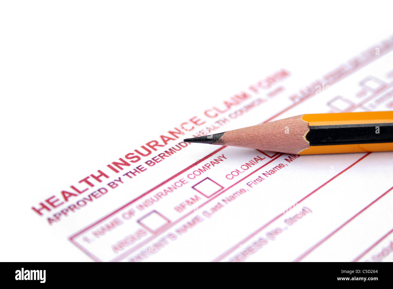 Health insurance form Stock Photo - Alamy