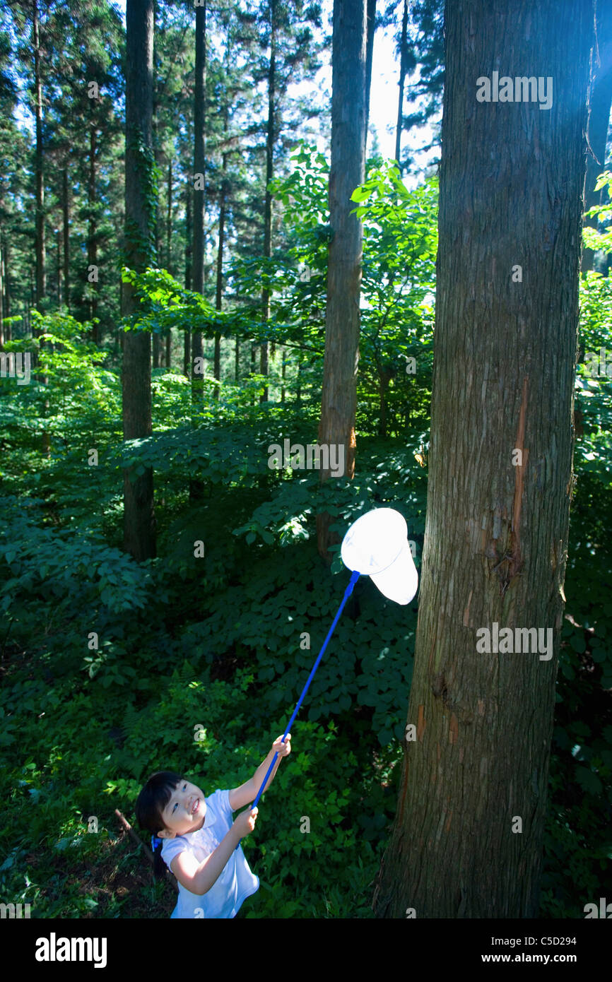 girl catching insect Stock Photo - Alamy