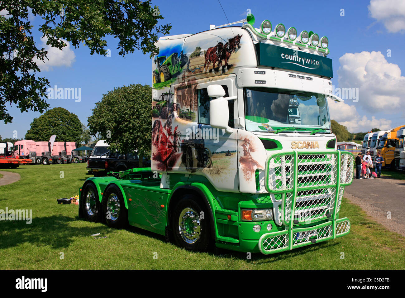 Graphics artwork on a British registered Scania Truck owned by ...