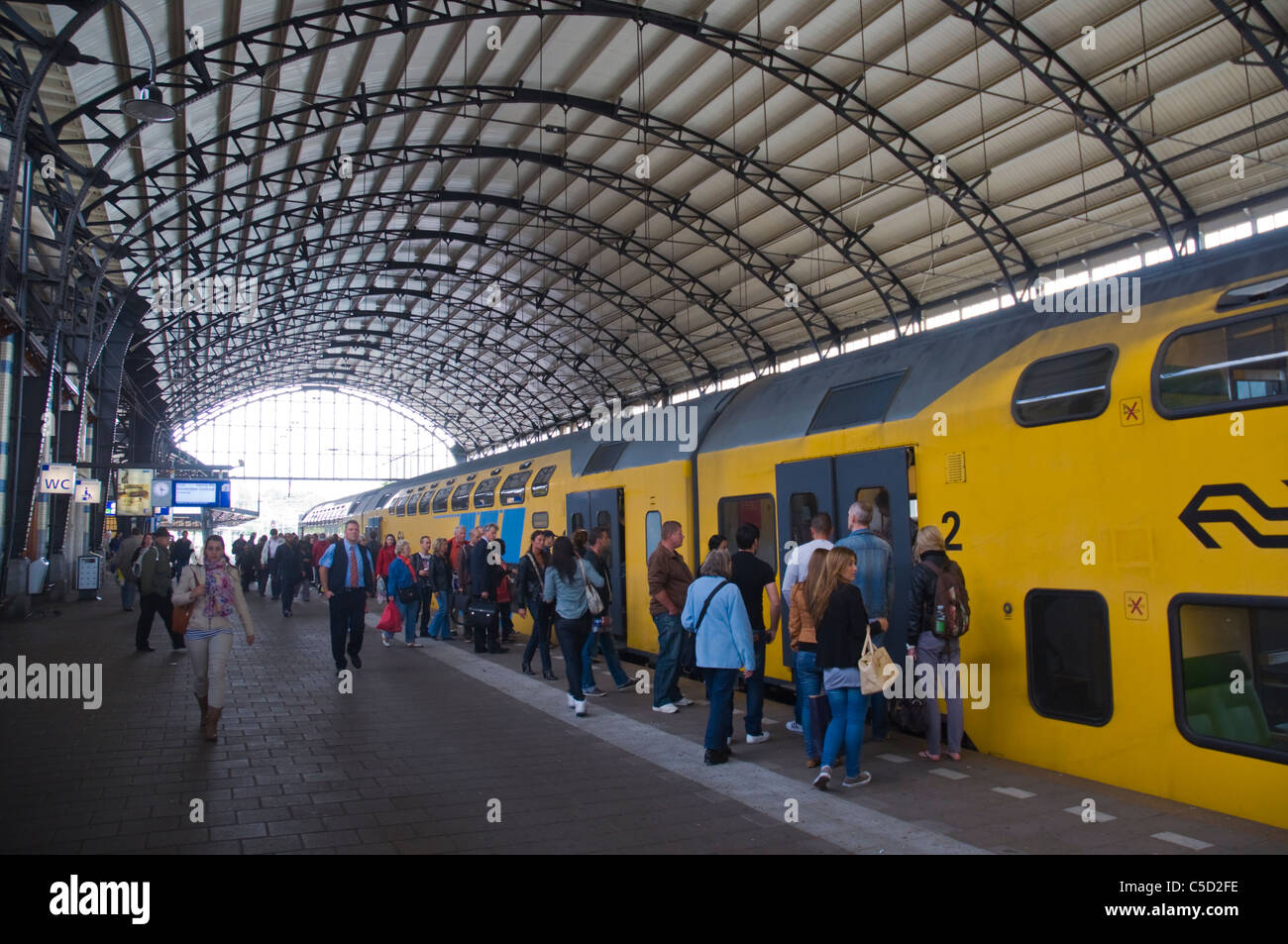 Haarlem centraal main railway station platform Haarlem town the ...