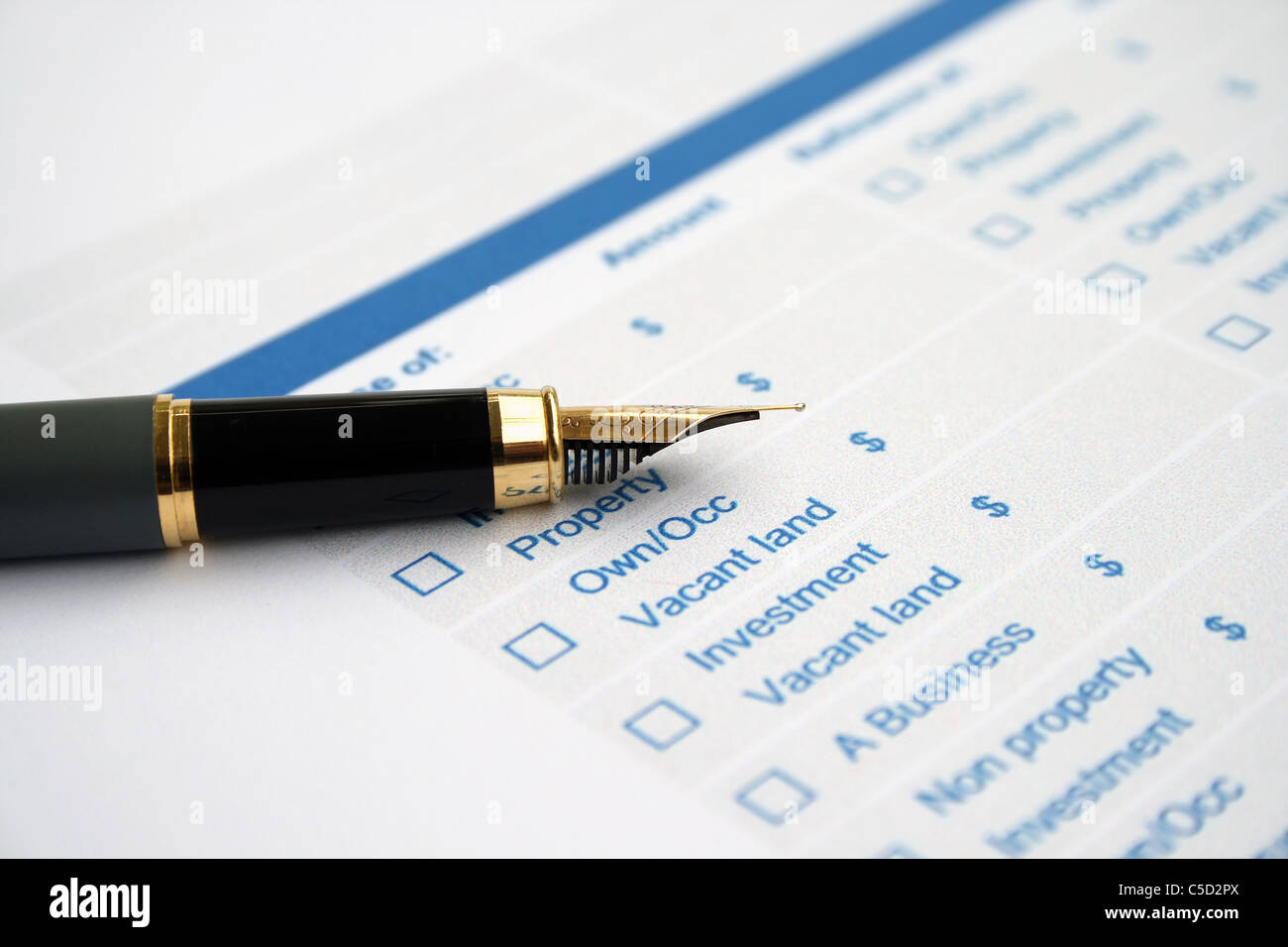 Business survey form Stock Photo - Alamy