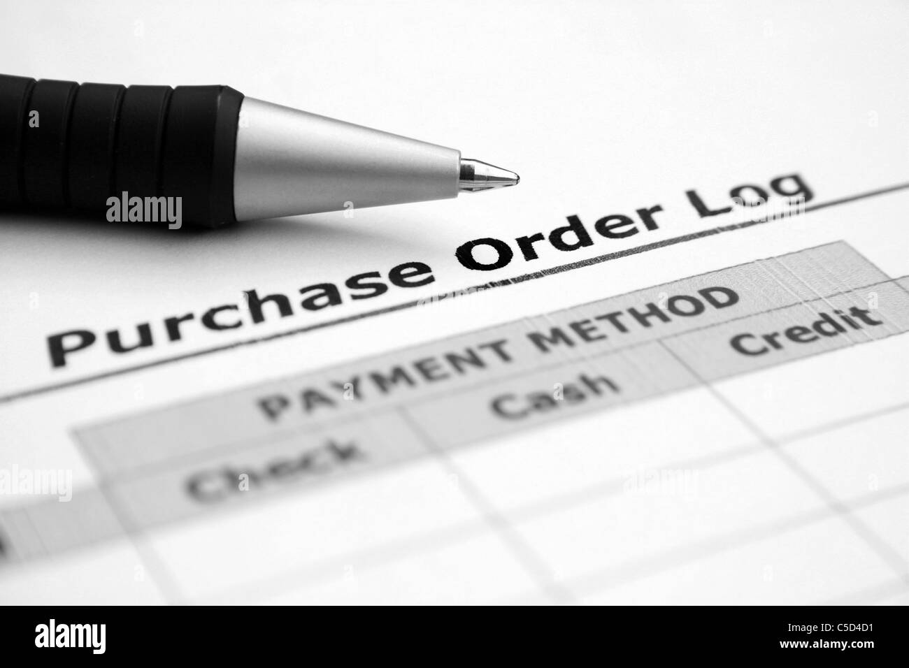 Purchase order log Stock Photo - Alamy