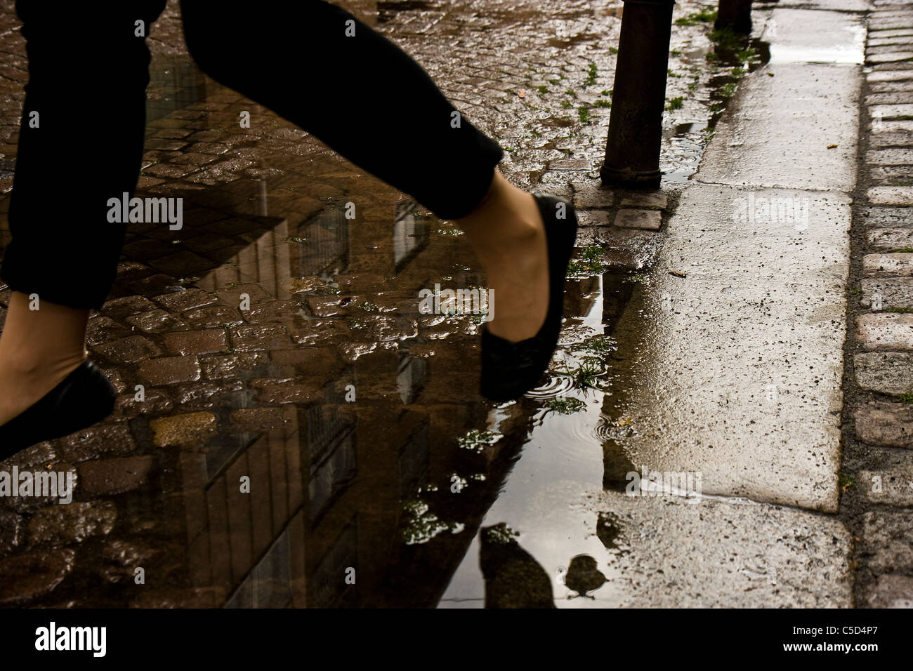 Puddle paving pavement hi-res stock photography and images - Alamy