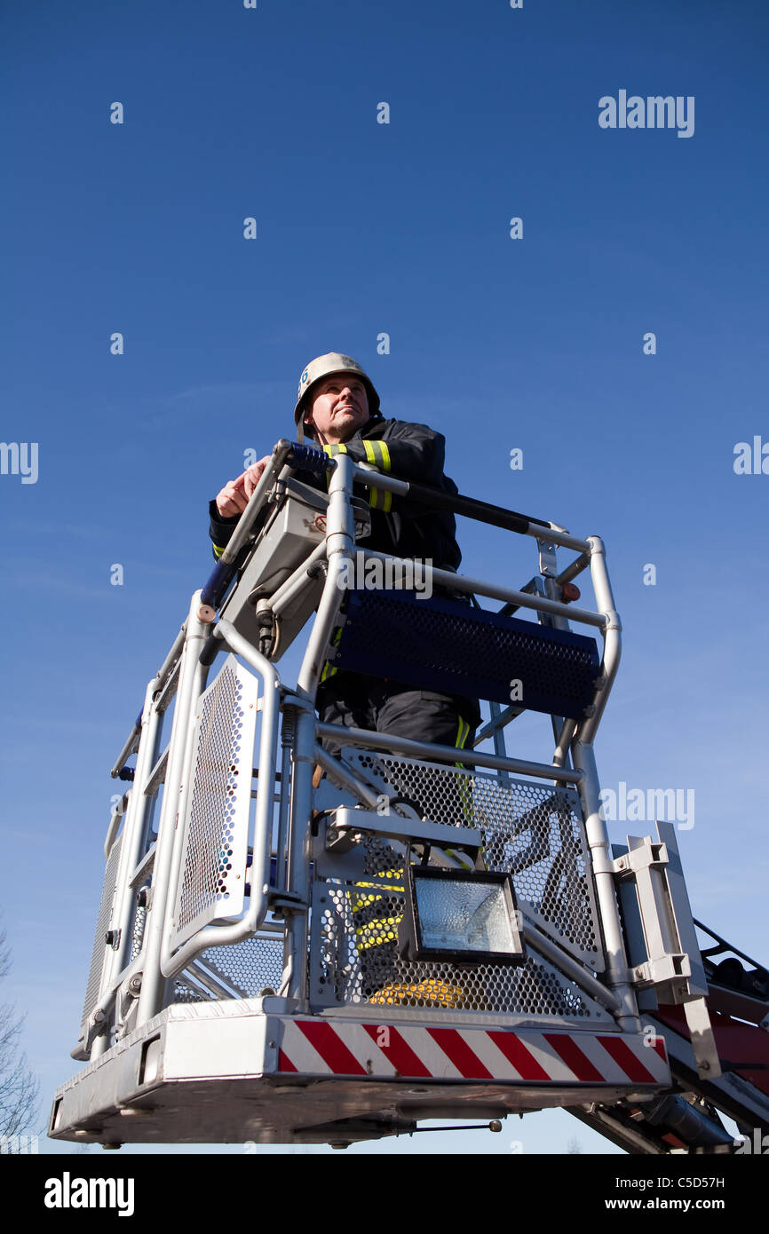 Firefighter ladder rescue hi-res stock photography and images - Alamy
