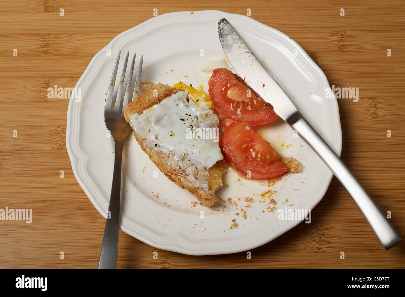 Left-over cooked breakfast Stock Photo - Alamy