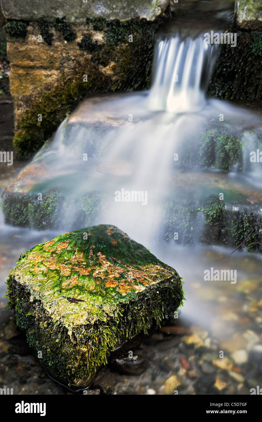 Tiny waterfall in Sussex Stock Photo - Alamy