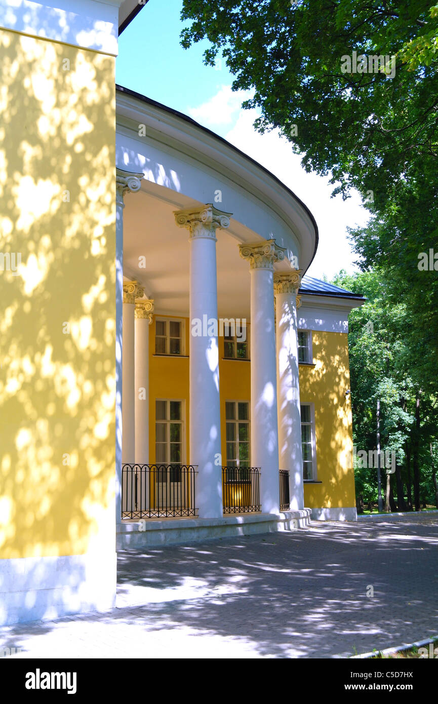 A fragment of the old manor houses in the summer in the park Kuzminki ...