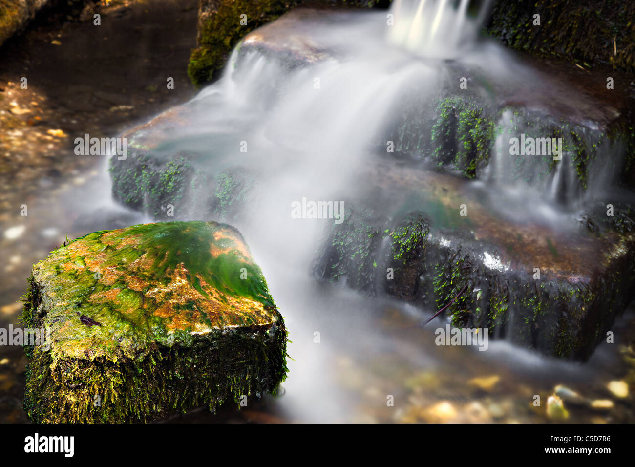 Tiny waterfall in Sussex Stock Photo - Alamy