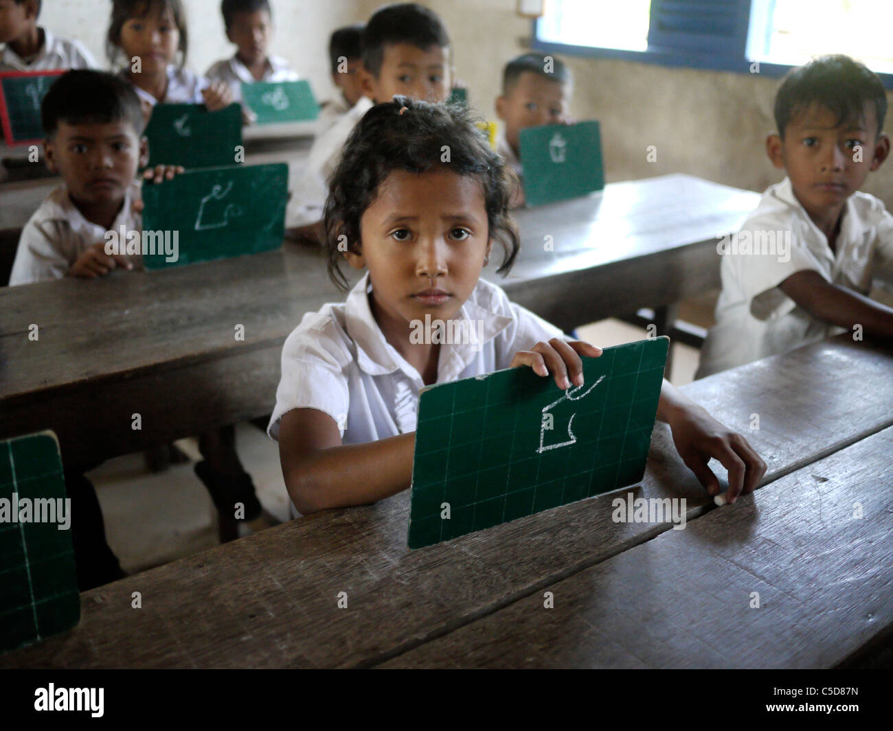 CAMBODIA Village primary school Stock Photo - Alamy