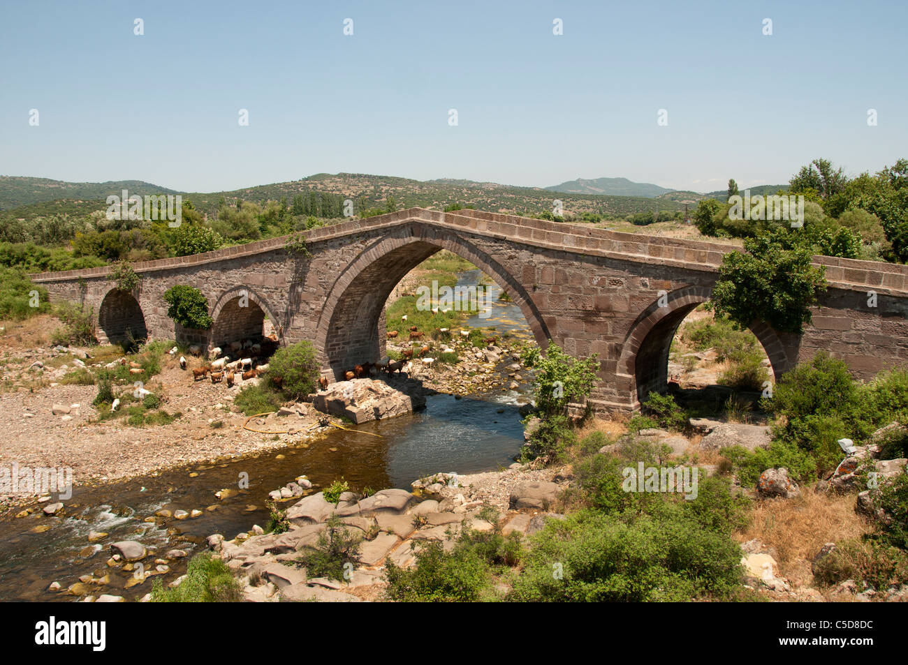 Turkey Assos Behramkale Ottoman bridge Turkish Stock Photo - Alamy