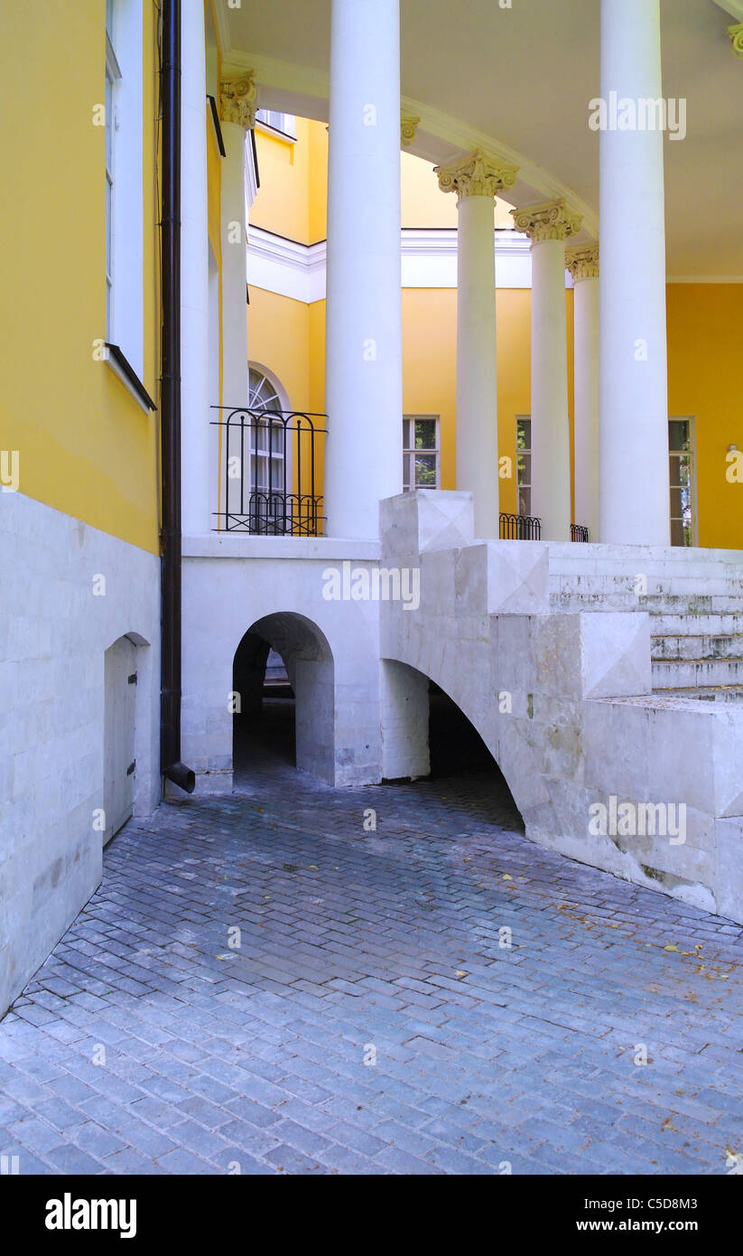 A fragment of the old manor houses in the summer in the park Kuzminki ...