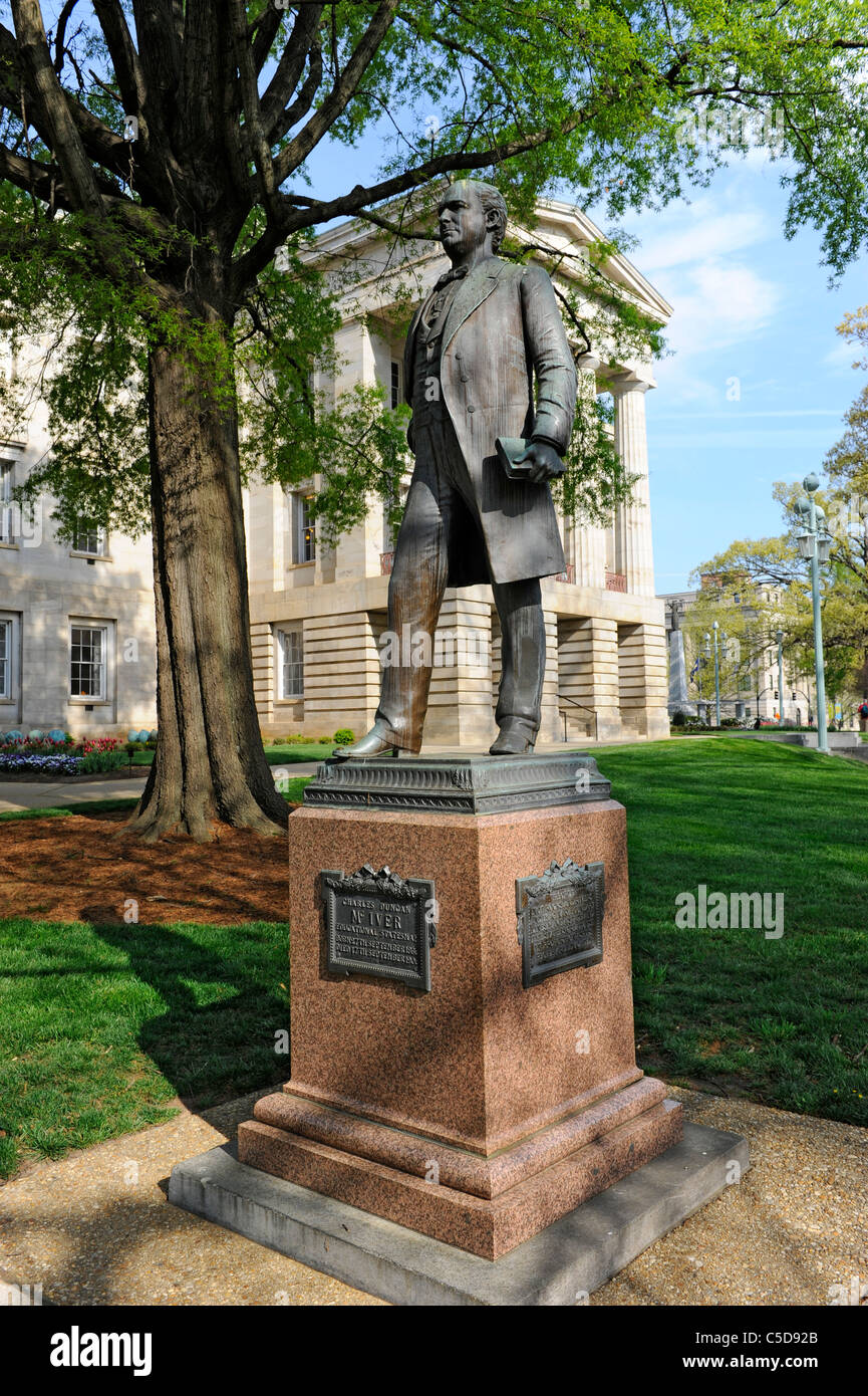 Monument to Charled Duncan Mc Iver at the State Capitol Building ...