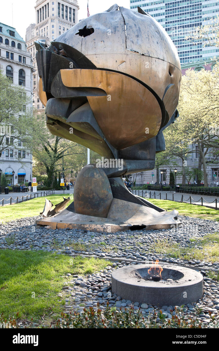 World Trade Center Sphere, Battery Park, NYC Stock Photo - Alamy