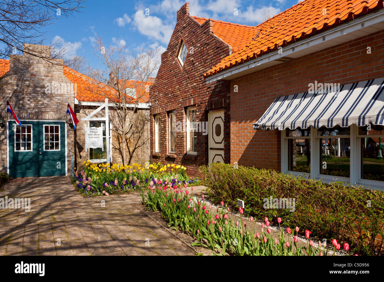Architecture and shops of the Dutch Village tourist attraction in ...