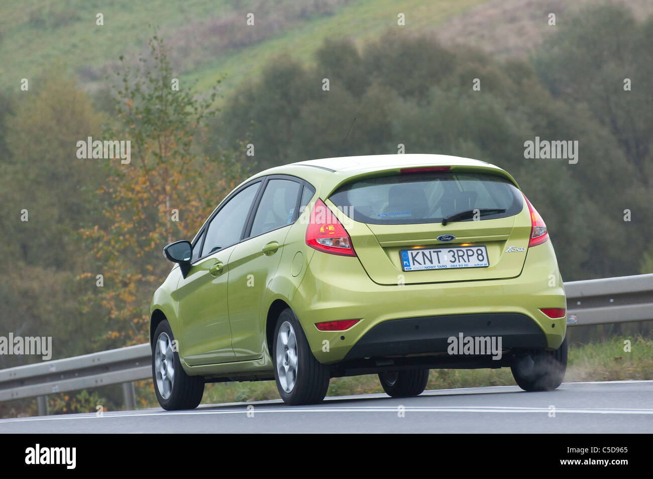Ford Fiesta car being driven in Poland Stock Photo - Alamy