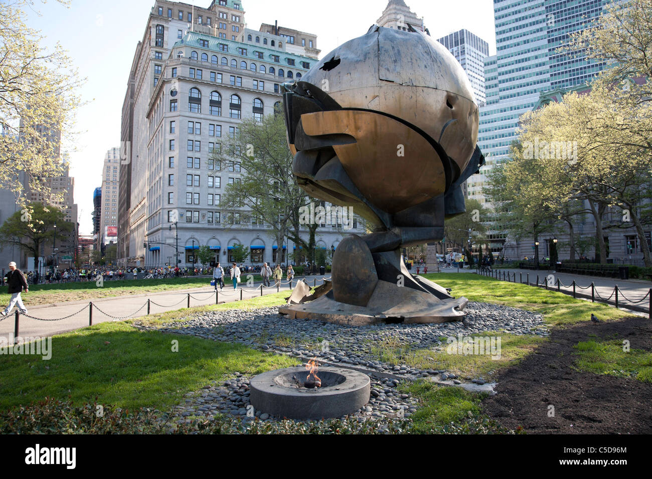 World Trade Center Sphere, Battery Park, NYC Stock Photo - Alamy