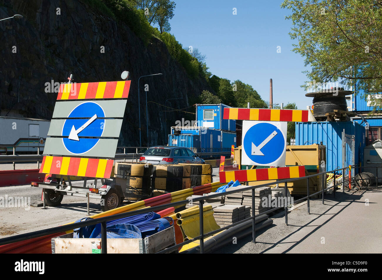 Roadwork barriers hi-res stock photography and images - Alamy
