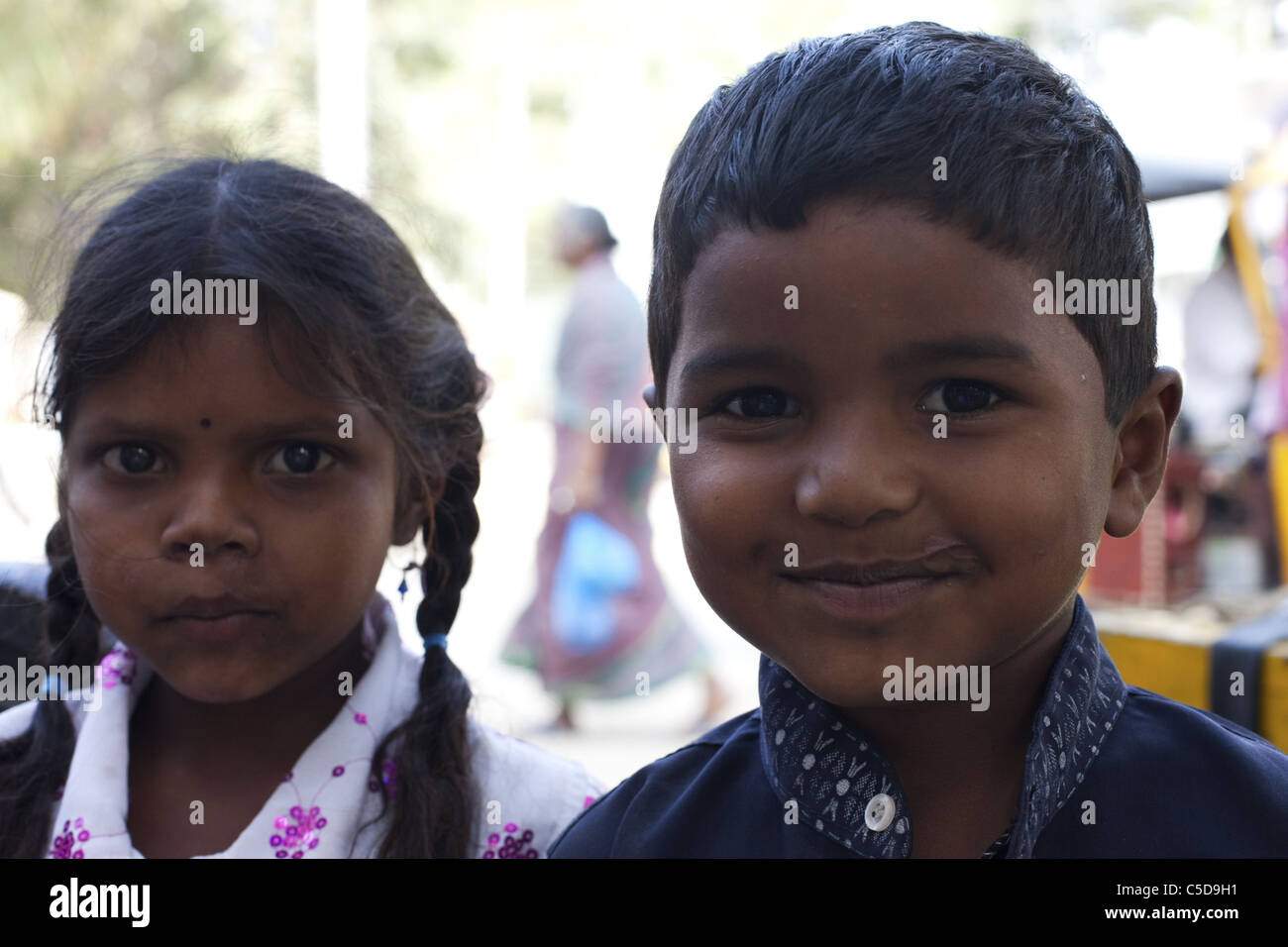 Two Indian Kids Stock Photo - Alamy