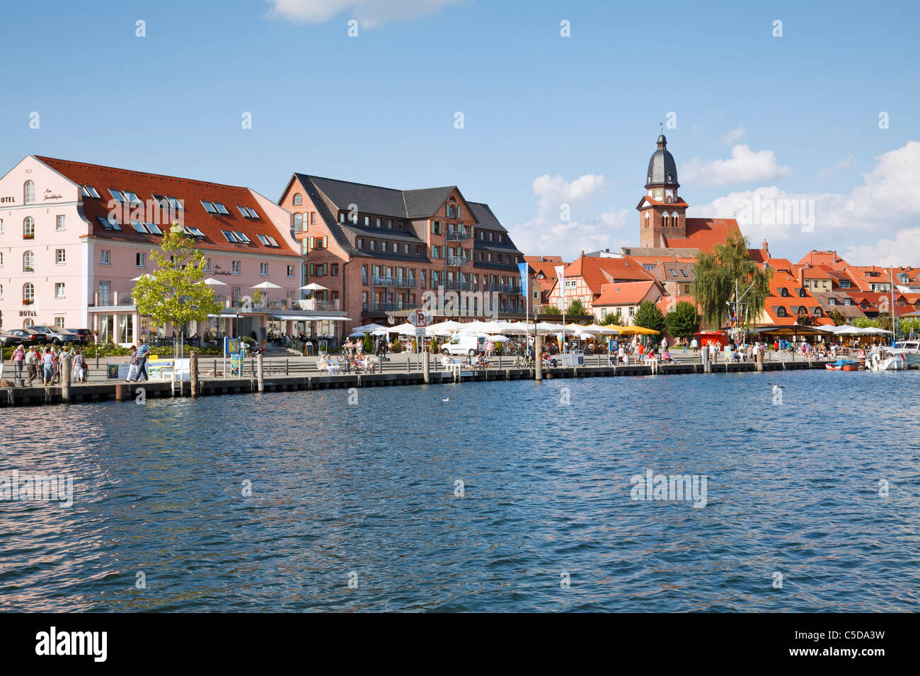 Harbour and Old Town, Waren, Müritz, Mecklenburg Vorpommern, Germany ...