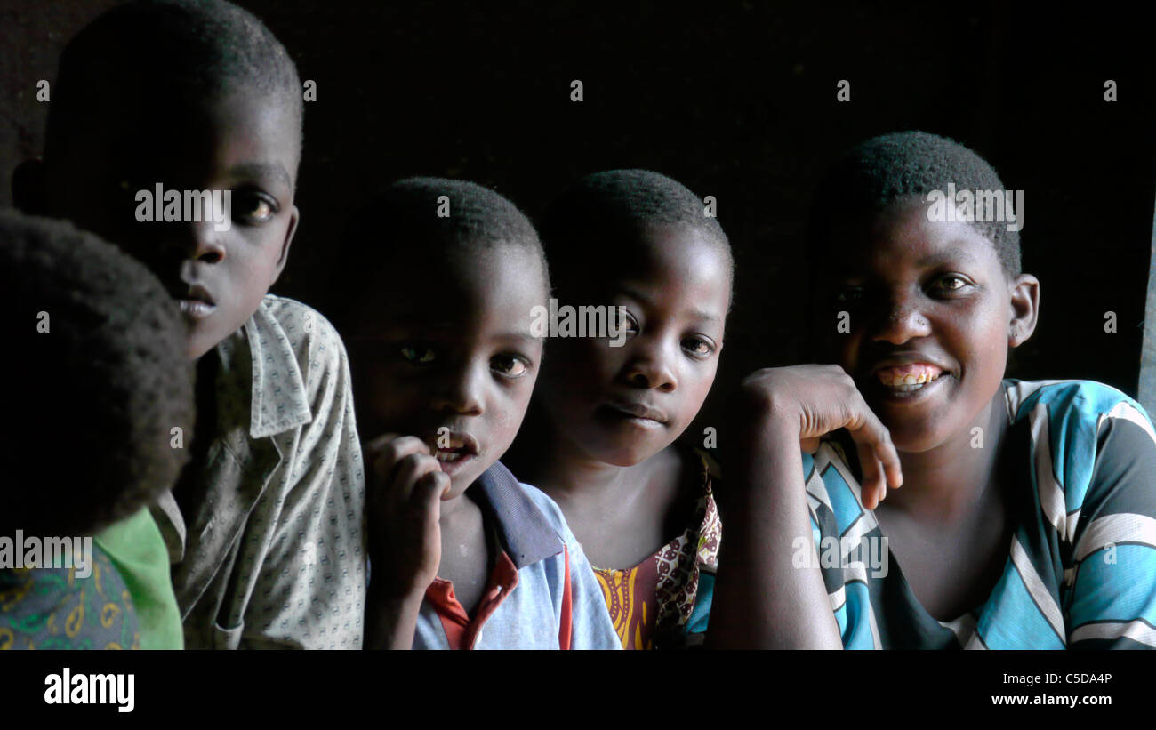 TANZANIA Village of Mwamalasa, Shinyanga. Group of children. photograph ...