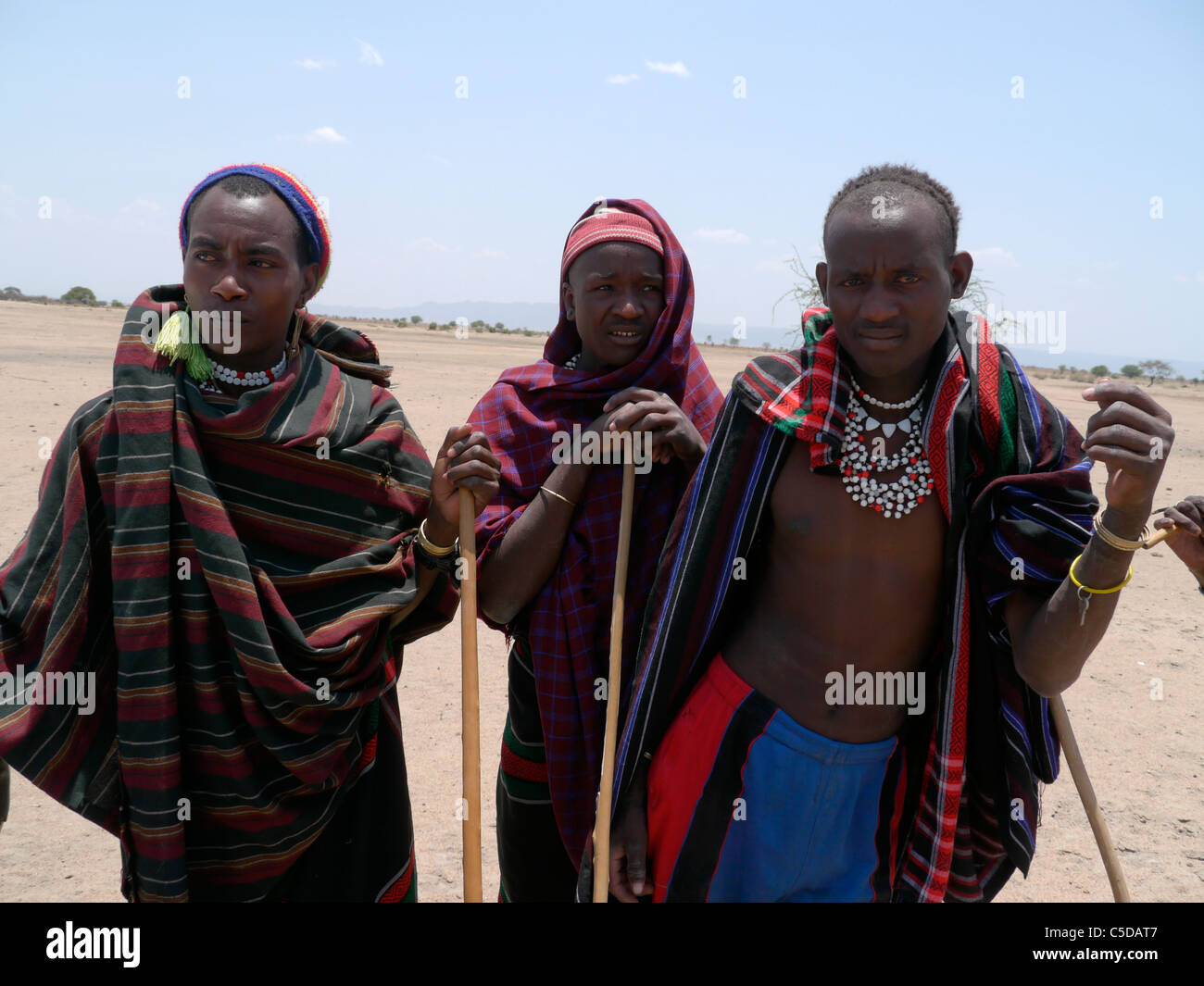 TANZANIA Watatulu tribesmen of Miyuguyu, Shinyanga district. Group of ...