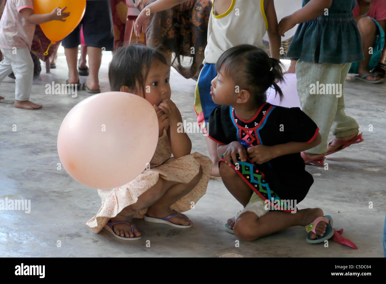 THAILAND Children in a Lahu village. photo by Sean Sprague Stock Photo ...
