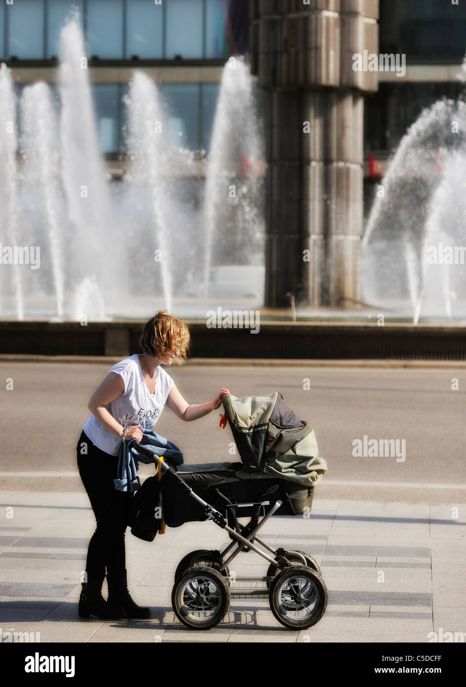 Walking with a pram hi-res stock photography and images - Alamy