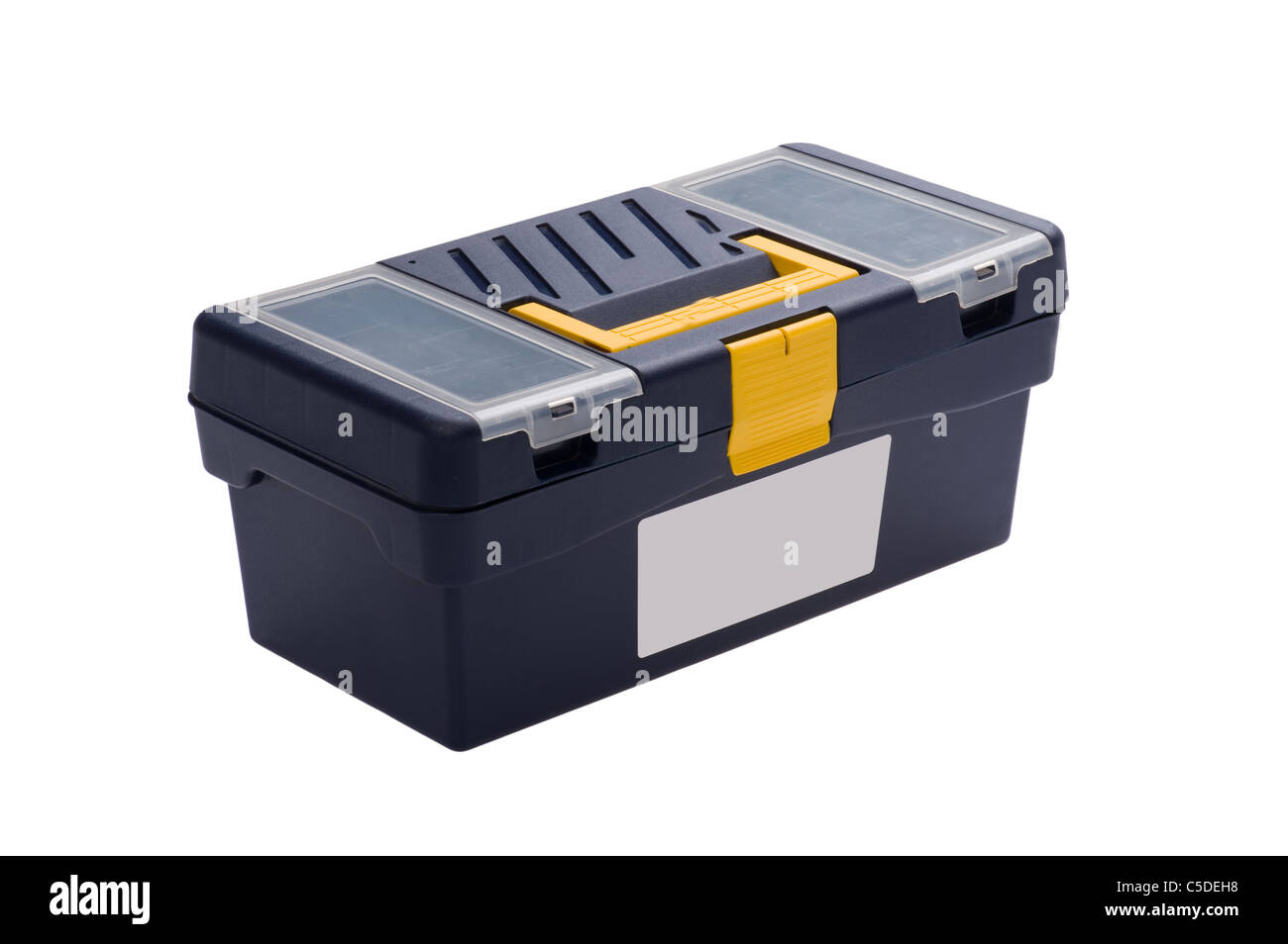 object on white - isolated plastic tool box Stock Photo - Alamy