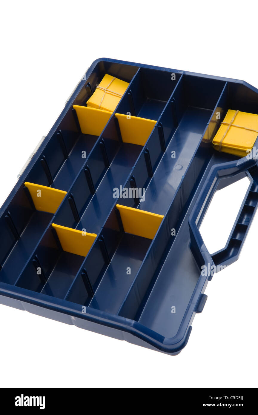 object on white - isolated plastic tool box Stock Photo - Alamy