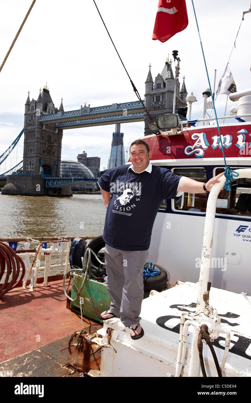 Jimmy Buchan, from the Trawlerman TV programme, on his fishing trawler ...
