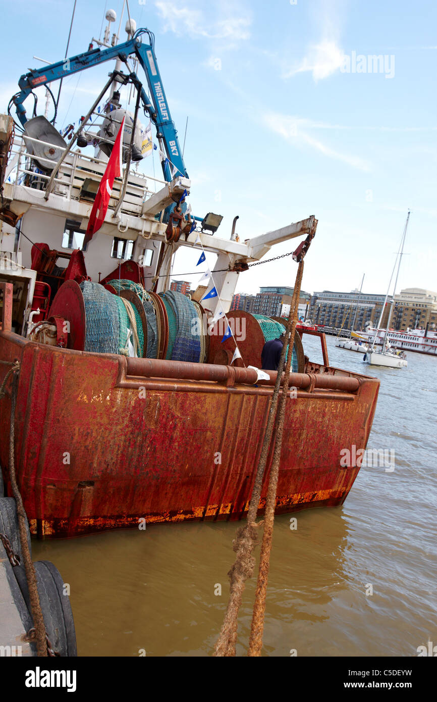 Jimmy Buchan, from the Trawlerman TV programme, on his fishing trawler ...