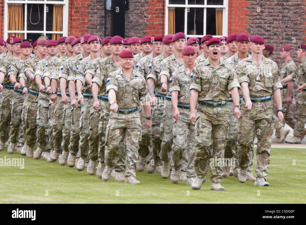 The Princess Royal hands out campaign medals to soldiers from 216 ...