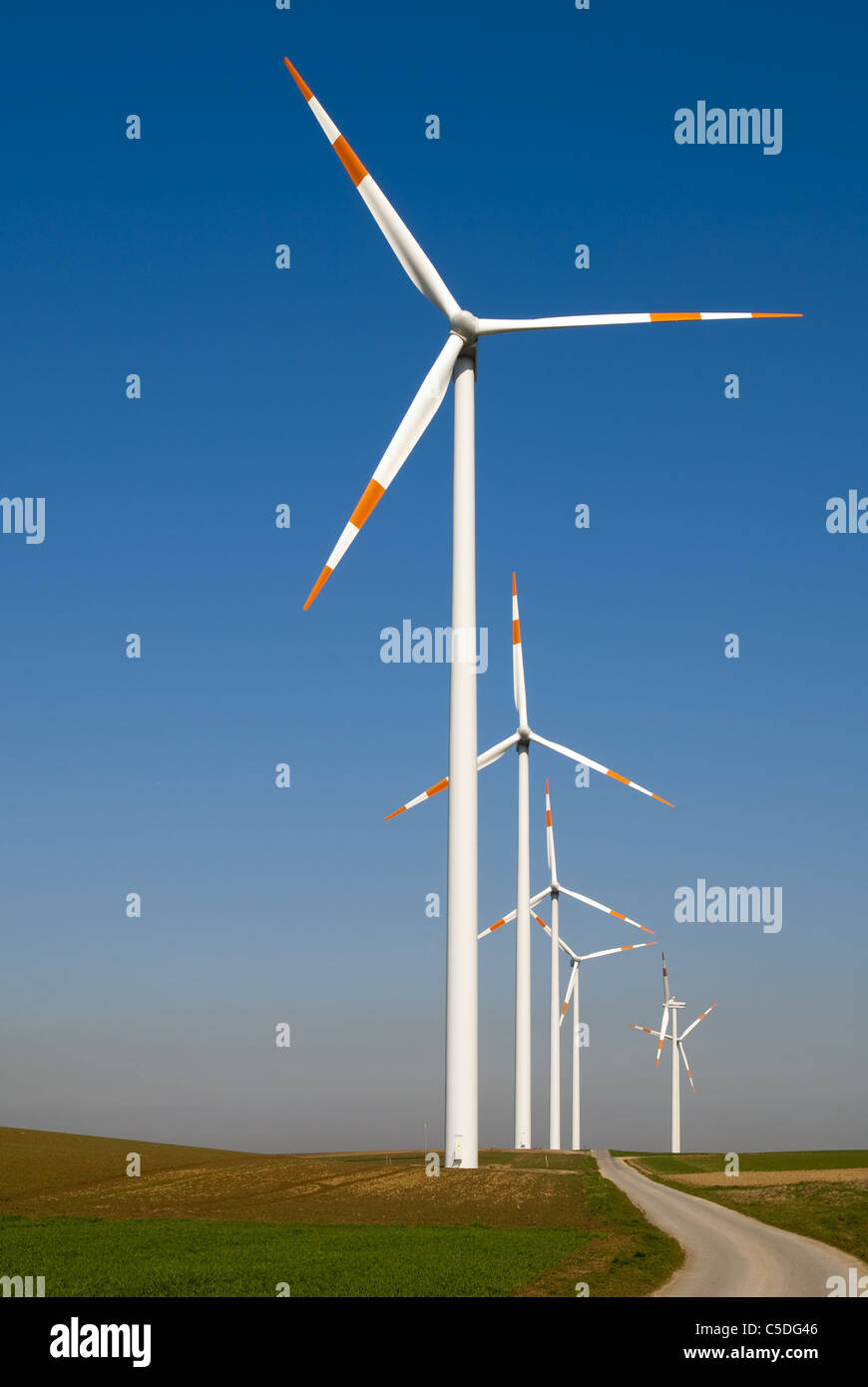 Wind turbines portrait Stock Photo - Alamy