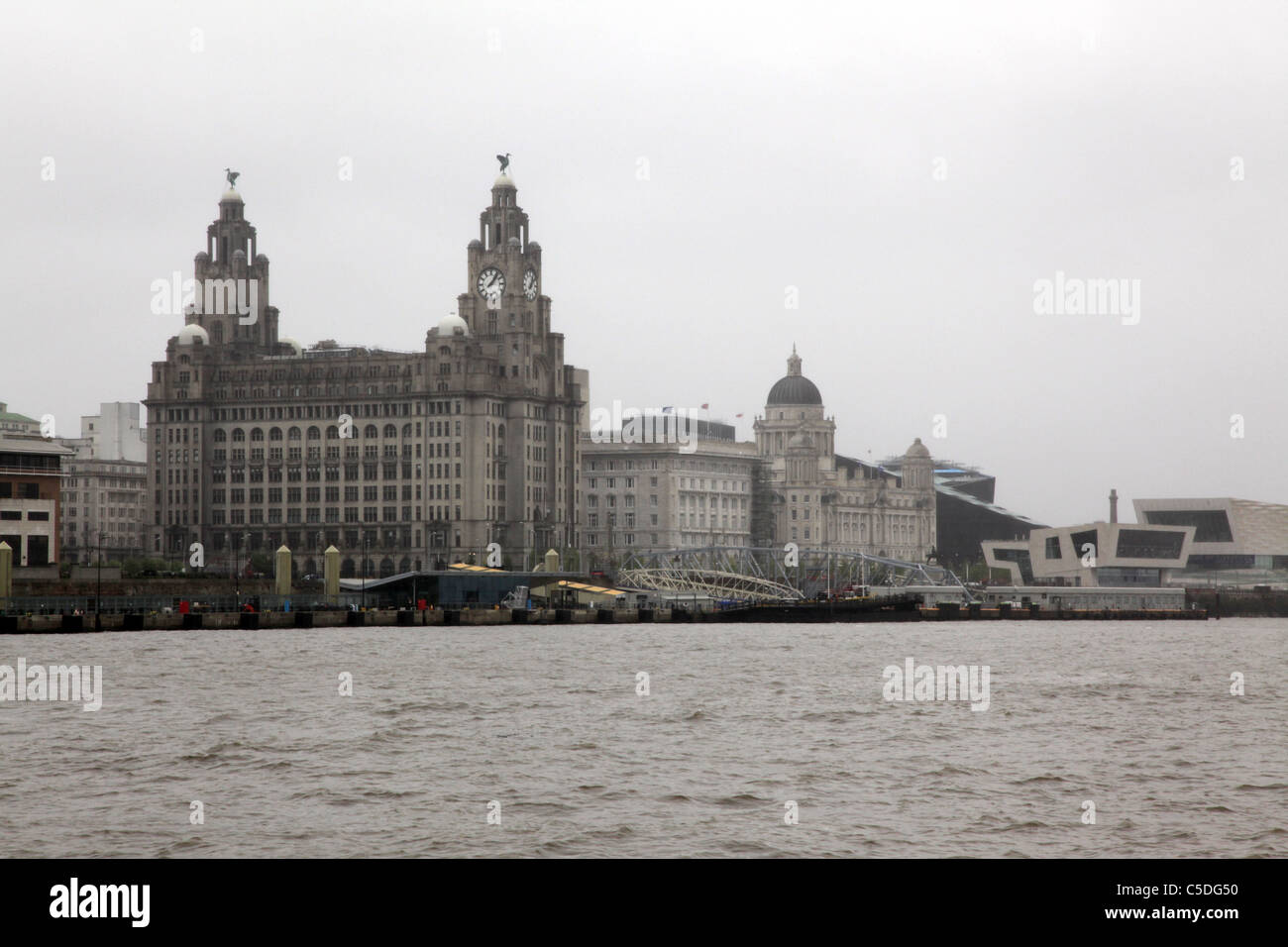 View of Three Graces, Liverpool Stock Photo - Alamy