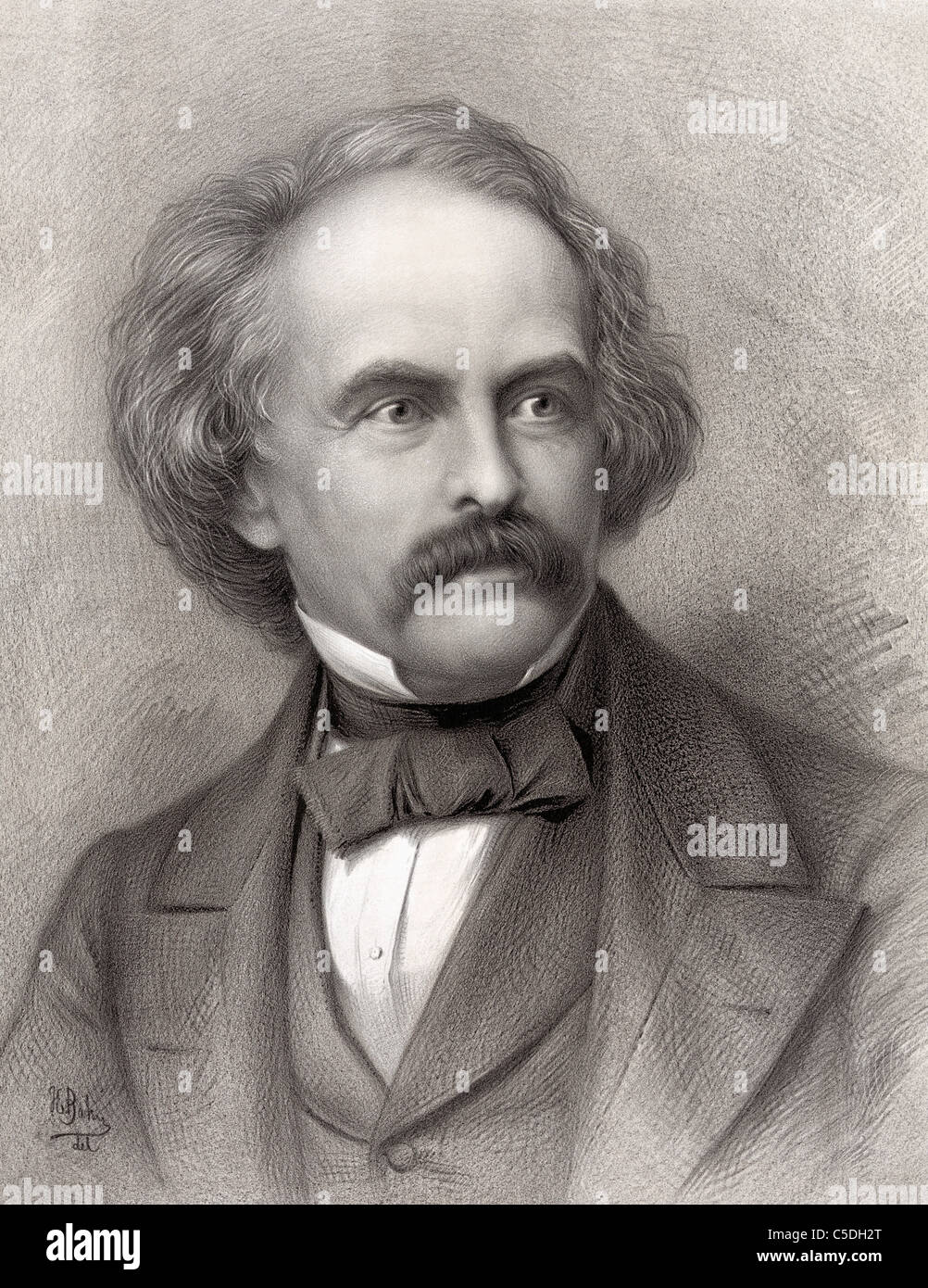 Nathaniel Hawthorne, 1804 -1864. American author Stock Photo - Alamy