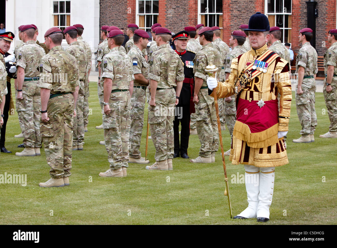 The Princess Royal hands out campaign medals to soldiers from 216 ...