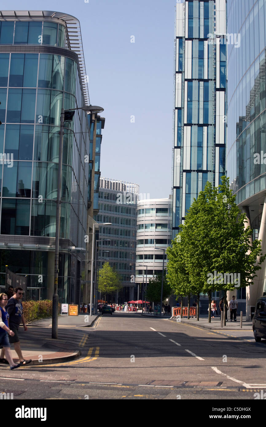 Modern office buildings Spinningfields Manchester England Stock Photo ...
