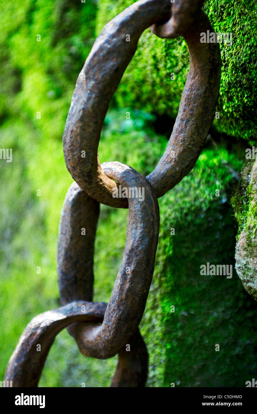 Steel chain links Stock Photo - Alamy