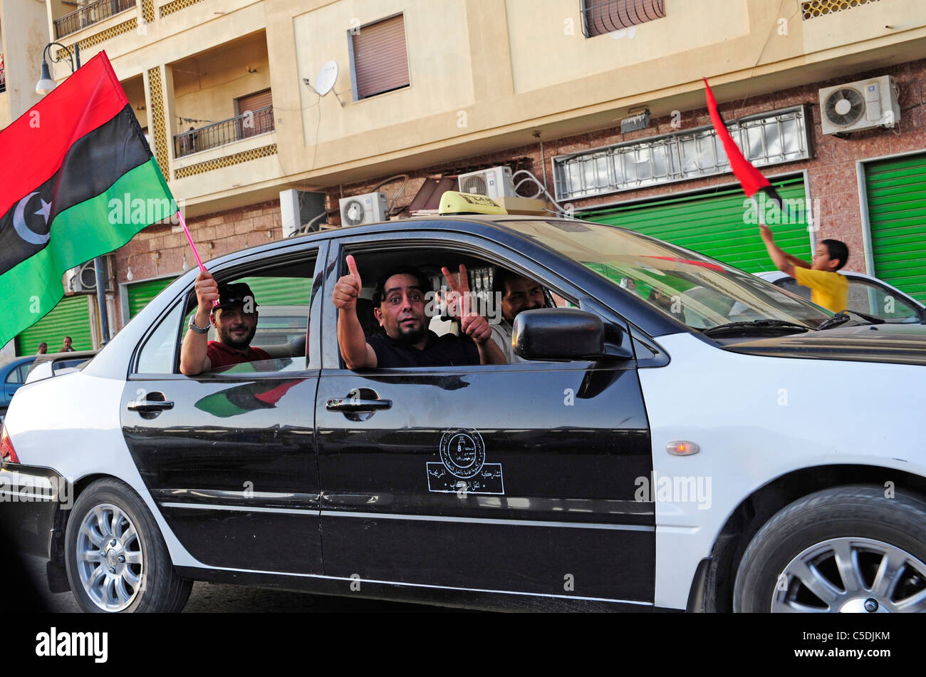 A civil war between Gaddafi army and Libya's Transitional National Council army with air support ...