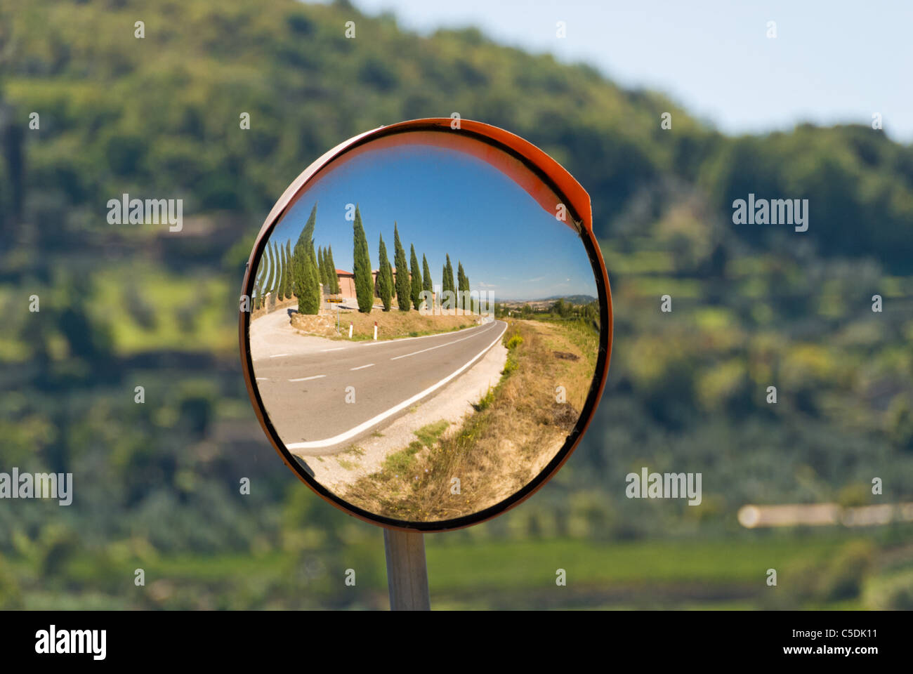 The road in the mirror Stock Photo - Alamy